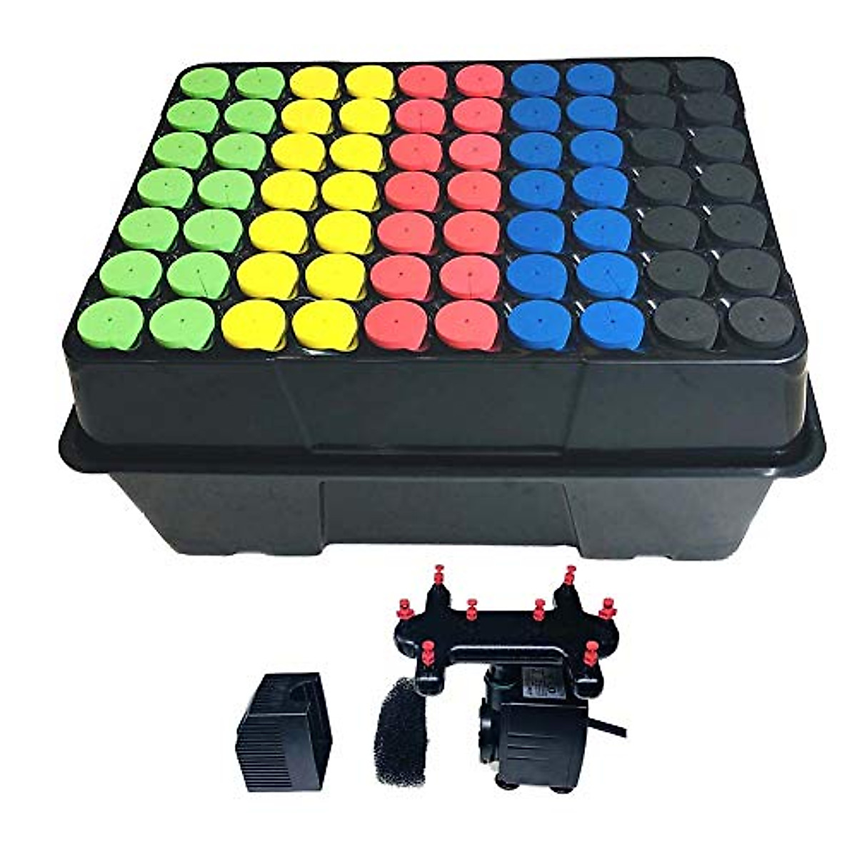 HORTIPOTS Cloning Machine Aeroponic Cloner System 70 Site for Plant Cuttings Using 1.625 inch Neoprene Clone Inserts (1-5/8 inch)