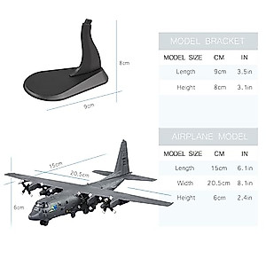 Busyflies Fighter Jet Model 1/200 AC130 Attack Fighter Plane Model Diecast Military Airplane Model for Collection and Gift