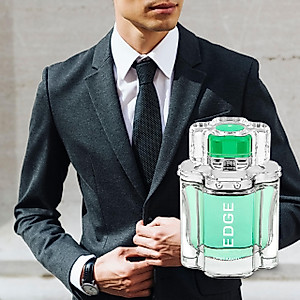 Swiss Arabian EDGE Men, Eau de Parfum 100mL | Clean, Citrusy and Shower Fresh | Lemon, Lavender, Mint, Cinnamon, Cardamom, Cedarwood, Patchouli, Sandalwood | by Oud Perfume Artisan Cologne Spray