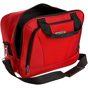 Rockland Journey Softside Upright Luggage Set,Expandable, Red, 4-Piece (14/19/24/28)