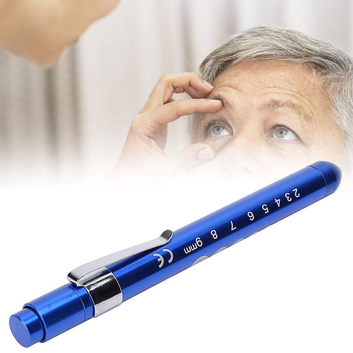 ZJchao LED Penlight Professional Portable Diagnostic Lamp Clinical Pen Ophthalmic Examination Pupil Check Pen Light for Doctor Nurse(Blue)