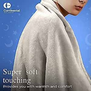Continental Bedding - Super Soft Flannel Fleece Throw Blanket, Lightweight 320GSM, Great for Sofas, Couches, Beds, Camping, and Travel, The Whole Room Feels Soft and Cozy