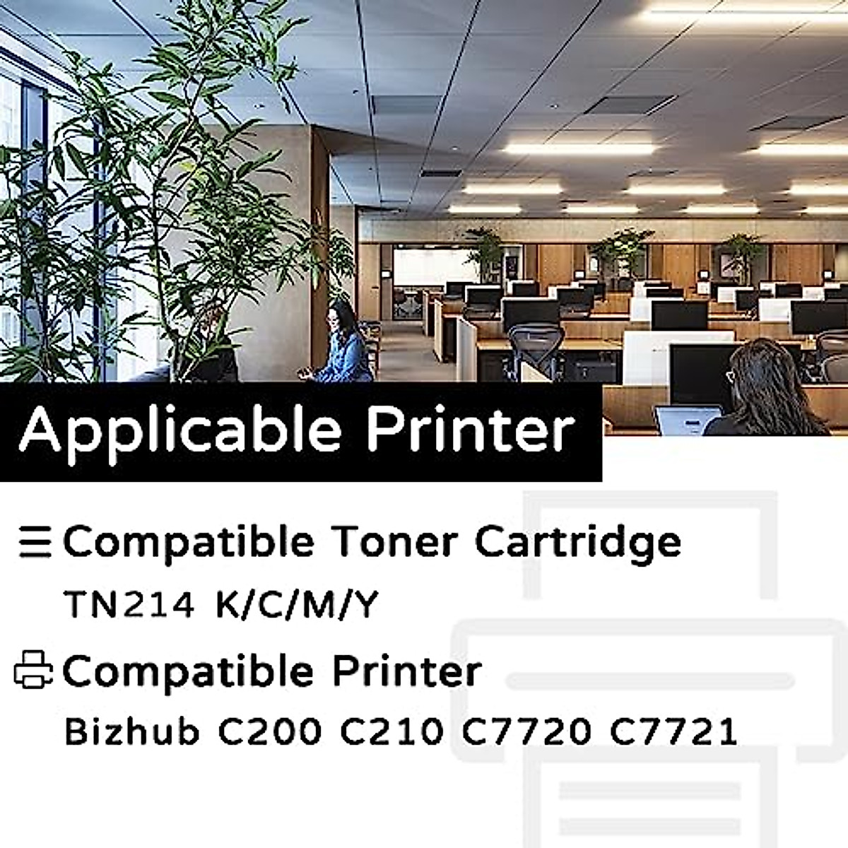 RIOMAN TN214 Toner Cartridge Compatible Replacement for Konica Minolta TN214 to Use with Bizhub C200 C210 C7720 C7721 Toner Printer Yellow