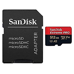SanDisk 512GB Extreme Pro MicroSD Memory Card with Adapter Works with GoPro Hero 10 Black Action Cam U3 V30 4K A2 Class 10 SDSQXCZ-512G-GN6MA Bundle with 1 Everything But Stromboli Micro Card Reader