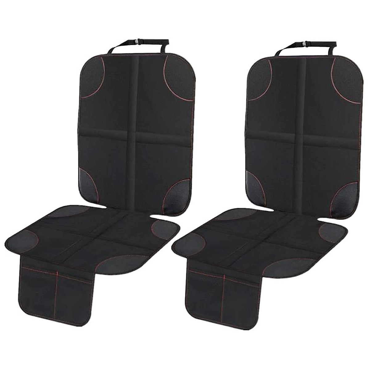 Car Seat Protector for Child Car Seat 2 Pack Waterproof 600D Fabric Child Baby Non Slip Seat Back Protector with Storage Pockets Car Seat Cover Mat Protector for Fabric and Leather Seats