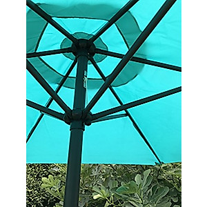 BELLRINO Replacement * Peacock Blue * Umbrella Canopy for 9 ft 6 Ribs (Canopy Only) (Peacock BLUE-96)