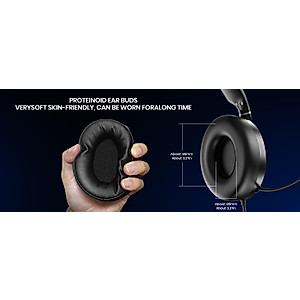 targeal Gaming Headset with Microphone for PC, PS4, PS5, Switch, Xbox One, Xbox Series X|S - 3.5mm Jack Gamer Headphone with Noise Canceling Mic-908 black