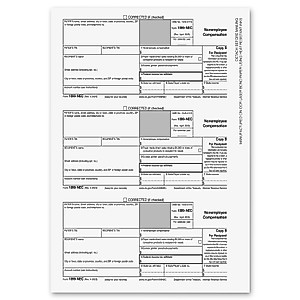 1099 NEC Forms 2022, 1099 NEC Laser Forms IRS Approved Designed for QuickBooks and Accounting Software 2022, 4 Part Tax Forms Kit, 25 Vendor Kit – Total 38 (108) Forms