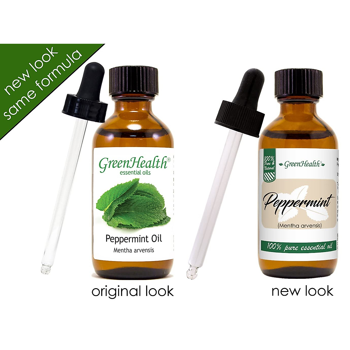 Peppermint Essential OIl - 100% Pure Essential Oil - 2 fl oz w/Glass Dropper