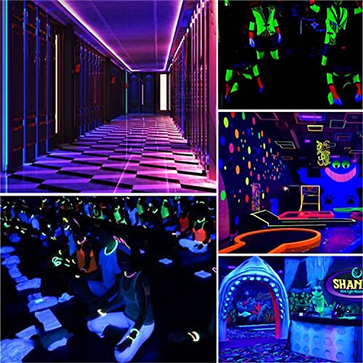 AIMEOKO LED Black Light Strip Kit,32.8ft 600 LEDs 12V Flexible UV Blacklight Fixtures for Indoor Bedroom Decoration,Fluorescent Dance Party,Wedding,Birthday,Halloween,Body Paint,Non-Waterproof
