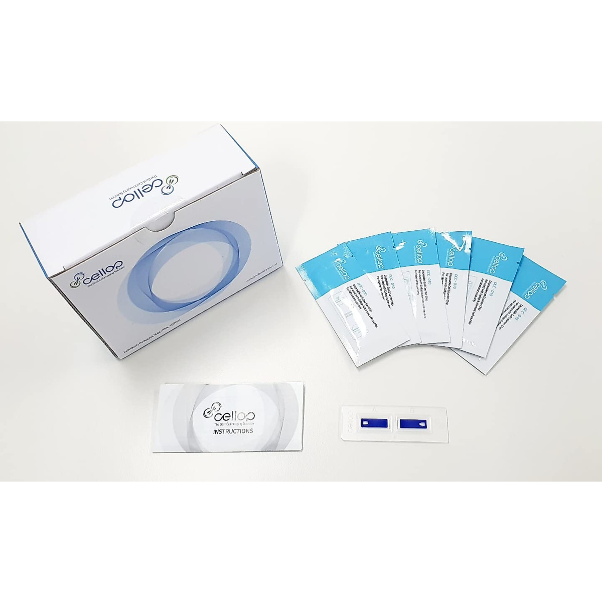 Cellop-Chip Neubauer Improved (NI) Disposable Hemocytometer, Counting Chamber, 10µL Chamber Volume, 1.6mm Thickness (50ea/Box)