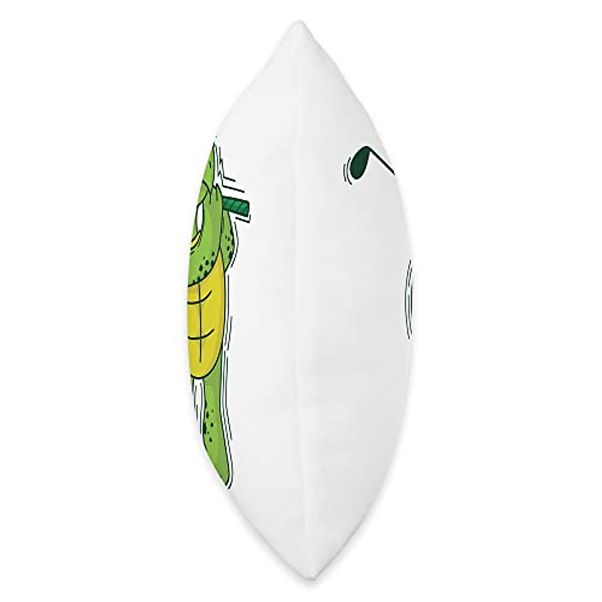 Turtle reptile dorsal carapace old sauropsida Turtle Plays Golf Throw Pillow, 16x16, Multicolor