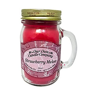 Our Own Candle Company Strawberry Melon Scented 13 Ounce Mason Jar Candle