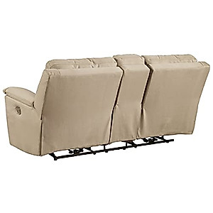 Signature Design by Ashley Next-Gen Gaucho Classic Power Reclining Loveseat with Console & Adjustable Headrest, Beige