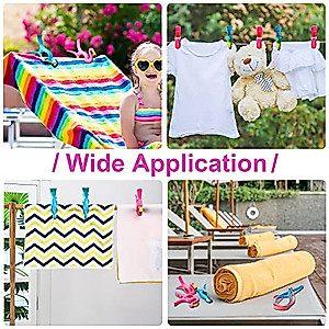 6 Pcs Beach Towel Accessories, Flamingo Beach Towel Clip Parrot Towel Holder Clothes Pegs, Beach Towel Bands Jumbo Size for Clothes Quilt Blanket Home Patio Pool Chair