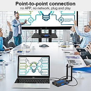 Wireless HDMI Transmitter and Receiver, 2.4/5G Supports 1080P Range up to 820ft Wireless Video Transmitter for TV with LoopOut and Support IR from PC/Laptop/Set-top/DSLR to Monitor/Projector/TV