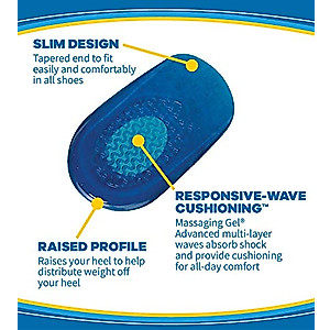 Dr. Scholl's Heel Cushions with Massaging Gel Advanced // All-Day Shock Absorption and Cushioning to Relieve Heel Discomfort (for Women's 6-10, Also Available for Men's 8-13)