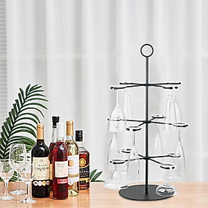 Cocktail Tree Stand for Parties Brunch,3 Tiers 12 Holders Drink tower Wine Glass Holder Stand,Champagne Tower Martinis Tree, Wine Glasses Display Margarita tower ,Drink stand for Mimosa Bar Parties Bridal Shower Weddings