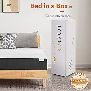 OUUI Twin Mattress, 5 Inch Cooling Gel Memory Foam Mattress in a Box with Breathable Cover Medium Firm Twin Bed Mattress for Bunk Bed, Trundle Bed, Pressure Relief, CertiPUR-US Certified