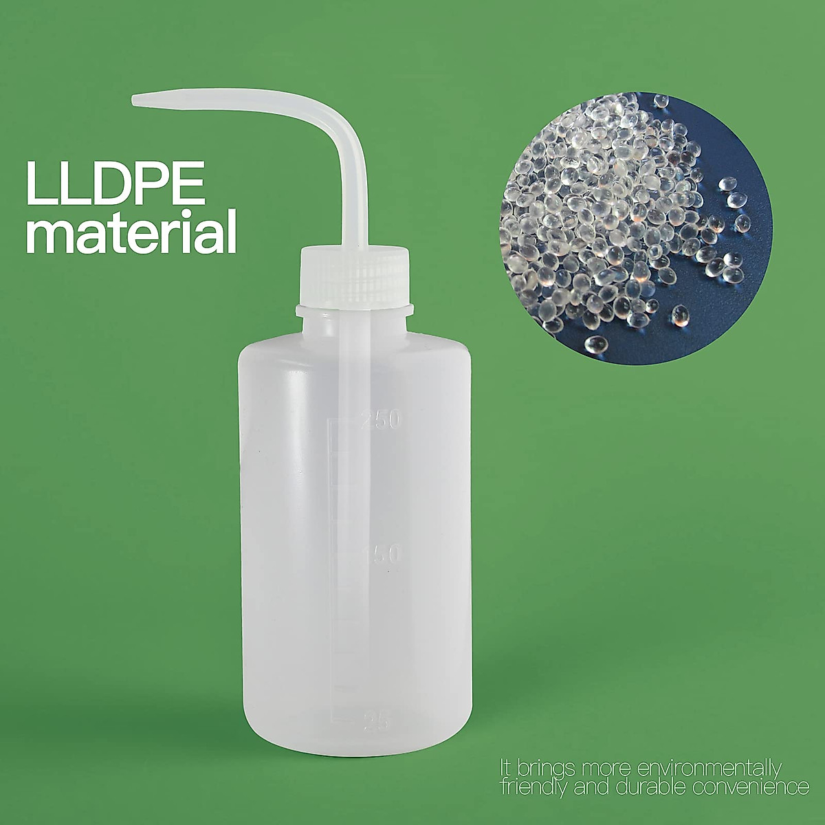 Piutouyar 2Pcs Plastic Wash Bottle 250ml Plant Squeeze Bottle, Wash Squirt Bottle, Succulent Watering Can for Indoor Plants Flower (8oz)