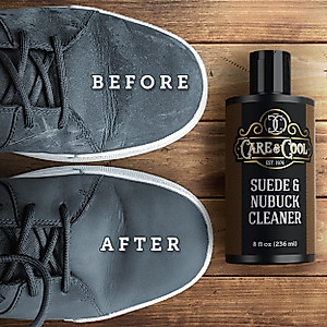 Care & Cool Suede and Nubuck Cleaner Kit (8 oz) Restores Color & Vibrancy to Shoes Clothes, and Furniture (Essential Kit)