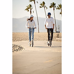 EcoSmart SUP Electric Scooter – 16" Air-Filled Tires, Wide Bamboo Deck, 350w High-Torque Hub-Driven Motor, Up to 15.5 mph & 15.5 Miles Range, Rear-Wheel Drive