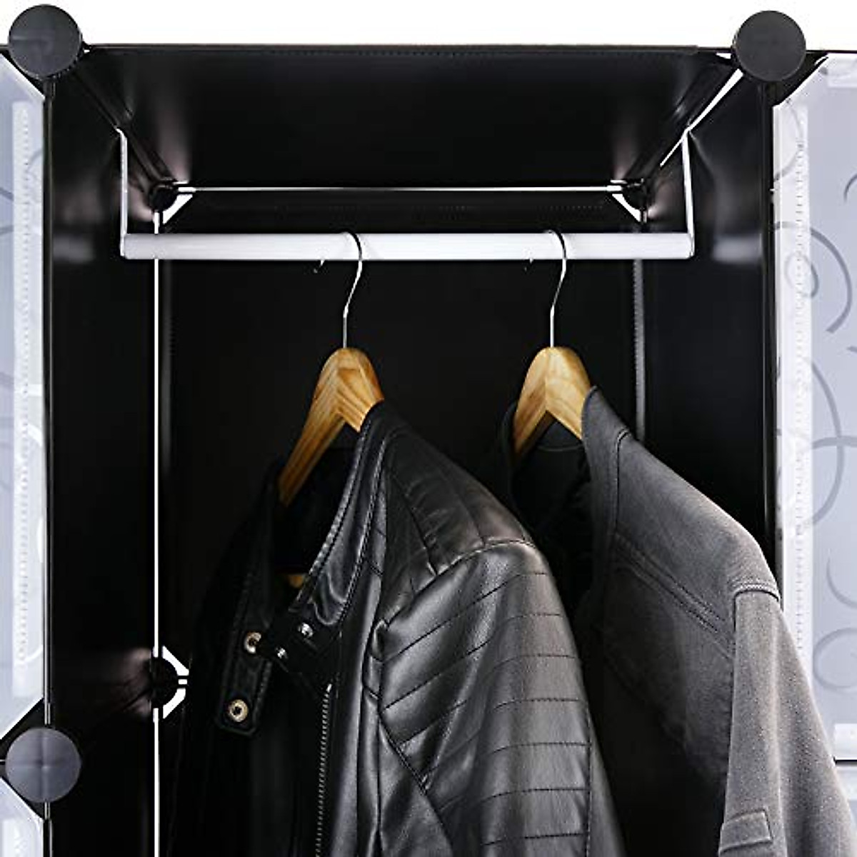 PrimeMatik DY096-VCES White 35 cm Hanging Rod for Cube Modular Organizer Closet 2 Pack (DY096)