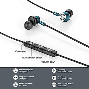 USB C Wired Earbuds, in Ear Earphones USB Type C Headphones for Laptop with Microphone, Magnetic Noise Canceling Headset Compatible for PC iPad Pro Samsung MacBook