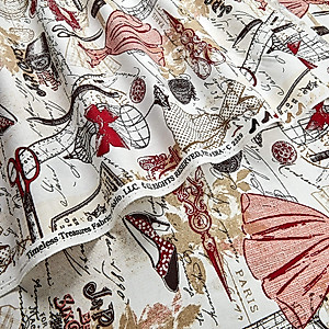 Timeless Treasures Vintage Sewing Red, Quilting Fabric by the Yard