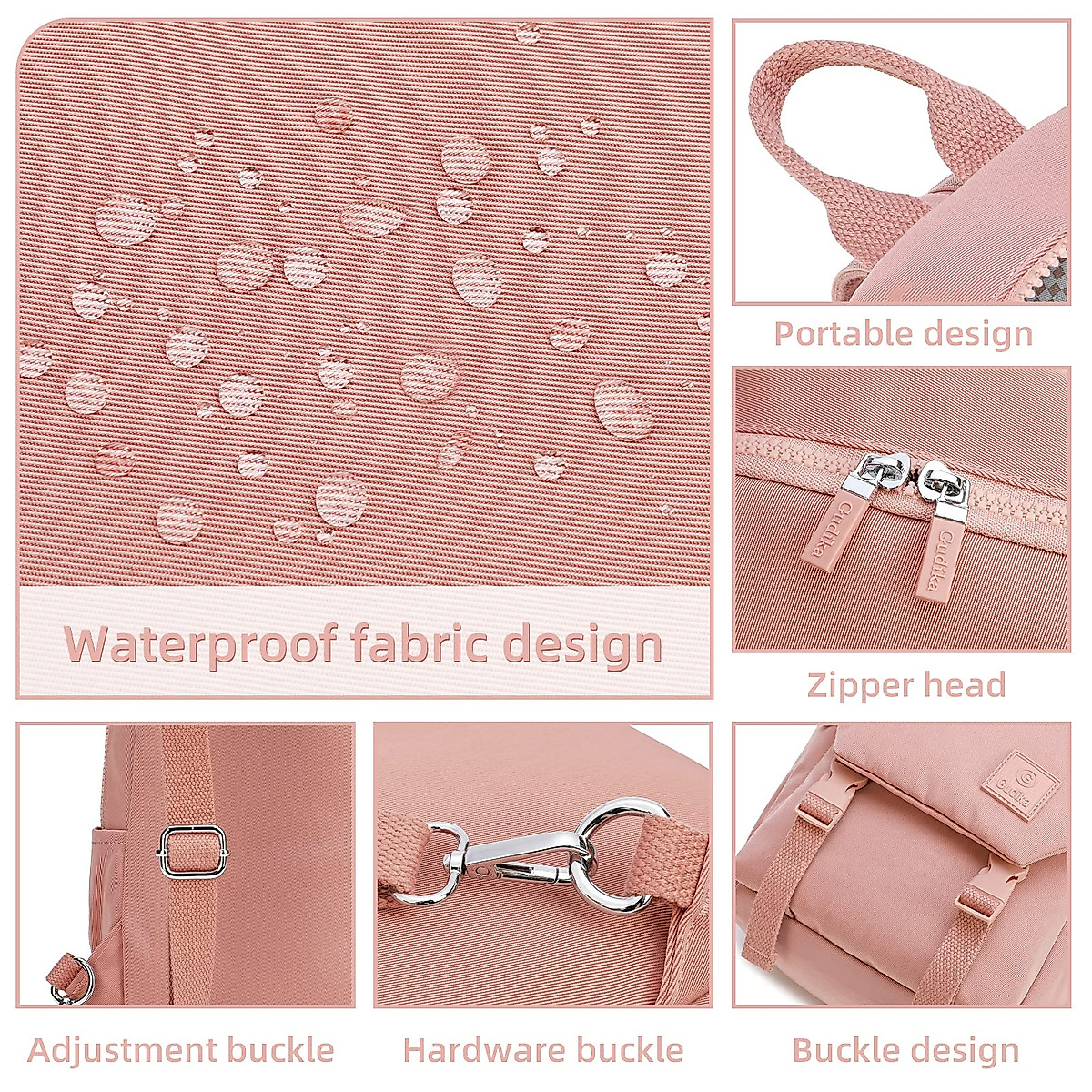 Vendra Moka Mini Waterproof Backpack Purse for Women and Men,Small Travel Daypack