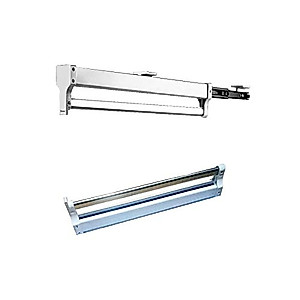 Top Mount Pull Out Wardrobe Closet Cloth Jacket Rod Hanger Retractable Hanging Rack Bar Ball Bearing Rail Slide Pull-Out Heavy Duty White (30CM 12")