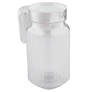 Haofy Acrylic Pitcher, Small Plastic Pitcher Juices Pitcher, Transparent Water Jugs Broken Resistant Beverage Jugs, Storing Milk Juices Tea Lemonade, with Lid and Handle(500ML)