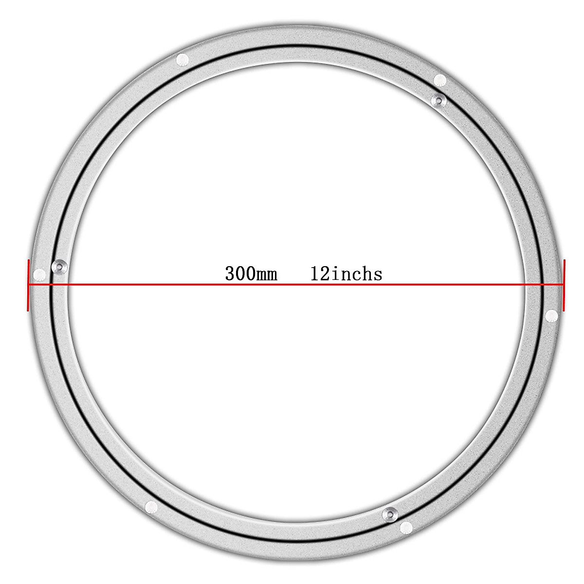 Lazy Susan Bearing Rotating Turntable Bearings Swivel Plate Hardware Aluminum Metal for Dining-Table and Workbench (12 Inchs) …