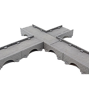 Stone Bridges Kit - Mini Dungeon Castle Cavern Terrain for RPGs, Dungeons & Dragons (DND), Pathfinder, War Gaming, and More! by DCD (21pcs, 3ft)
