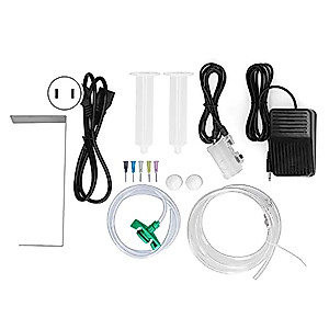 Semi Automatic Glue Dispenser Machine Solder Paste Controller Glue Dropper Glue Liquid Adhesive Dispenser Timer Controlled(AC110V US Plug)