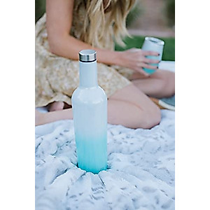 Simple Modern Wine Tumbler & Bottle Bundle | Two 12oz Insulated Wine Tumbler and One 25oz Bottle | Gifts for Women Men Her Him | Spirit Collection | Ocean Quartz