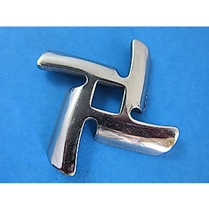 Replacement meat grinder set for many Waring Pro, Rival, Deni, Game Winner etc. Plate is 2 1/8" 53mm wide. PLEASE MEASURE BEFORE ORDERING. Does not fit Kitchenaid.