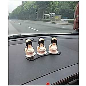 2023 Kawaii Shaking Chest Ornaments,Anime Beautiful Girl Car Ornament Q-Version Toy Gifts,Cute Shake Girl Car Dashboard Decorations,Action Model Doll for Room Desktop Car Dashboard (3pc-Mix Anime)