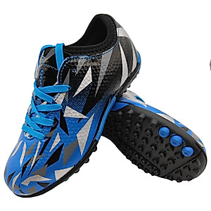 tiebaoGanar Turf Soccer Shoes Kids Football Boot Boys Girls Cleat Sneaker TBG-S76516/Blue-36