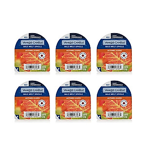 Yankee Candle Lot of 6 Wax Melt Singles - Autumn Leaves