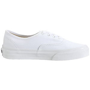 Vans Unisex Authentic True White Canvas VN000EE3W00 Mens 4.5, Womens 6