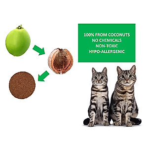 Coir Wonder Coconut Cat Litter – Natural, Non-Clumping Kitty Litter - Ultra Lightweight Bag Lasts Same As 40 Lb Clay – with Activated Charcoal Odor Control – Bedding for Chicken Coop and Small Pets