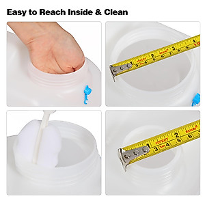 REDCAMP 4.9 Gallon Water Container with Spigot, Portable Emergency Water Storage Tank, BPA Free Water Jug for Camping Outdoor Hiking (18.5L, White)