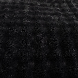 YUSOKI Faux Fur Twin Blanket with 3D Bubbles Super Soft Fuzzy Cozy Thick Blanket for Couch Chair Sofa Gift Home Décor(Black,60 * 80inches)