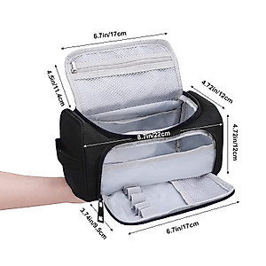 LABUK Pencil Case, Black Big Capacity Pencil Pouch, Stationery Bag School College Office Organizer for Teens Girls Men Women Adults Students Preppy