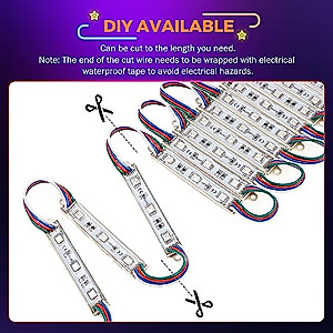 BEAMNOVA RGB Commercial Storefront Light Kit 40Ft Window Lights Modules with Remote, Bluetooth Control Box DC 12V Power Supply Transformer Adhesive Waterproof Outdoor Strip Lights