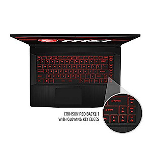 MSI GF63 Thin 8SC-030 15.6" Gaming Laptop, Thin Bezel, Intel Core i5-8300H, NVIDIA GeForce GTX1650, 8GB, 256GB NVMe NVMe SSD