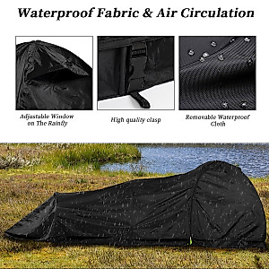 L RUNNZER One Person Tent, Pop Up Ultralight Bivvy Tent for Camping, Backpacking & Trekking with Rainfly