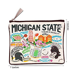 Catstudio Michigan State University Collegiate Zipper Pouch Purse | Holds Your Phone, Coins, Pencils, Makeup, Dog Treats, & Tech Tools