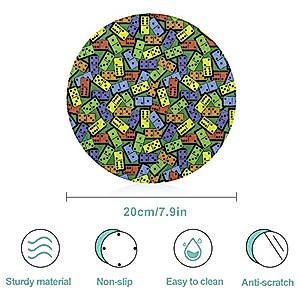 Colorful Dice Cutting Board Tempered Glass Chopping Board for Kitchen Hotel